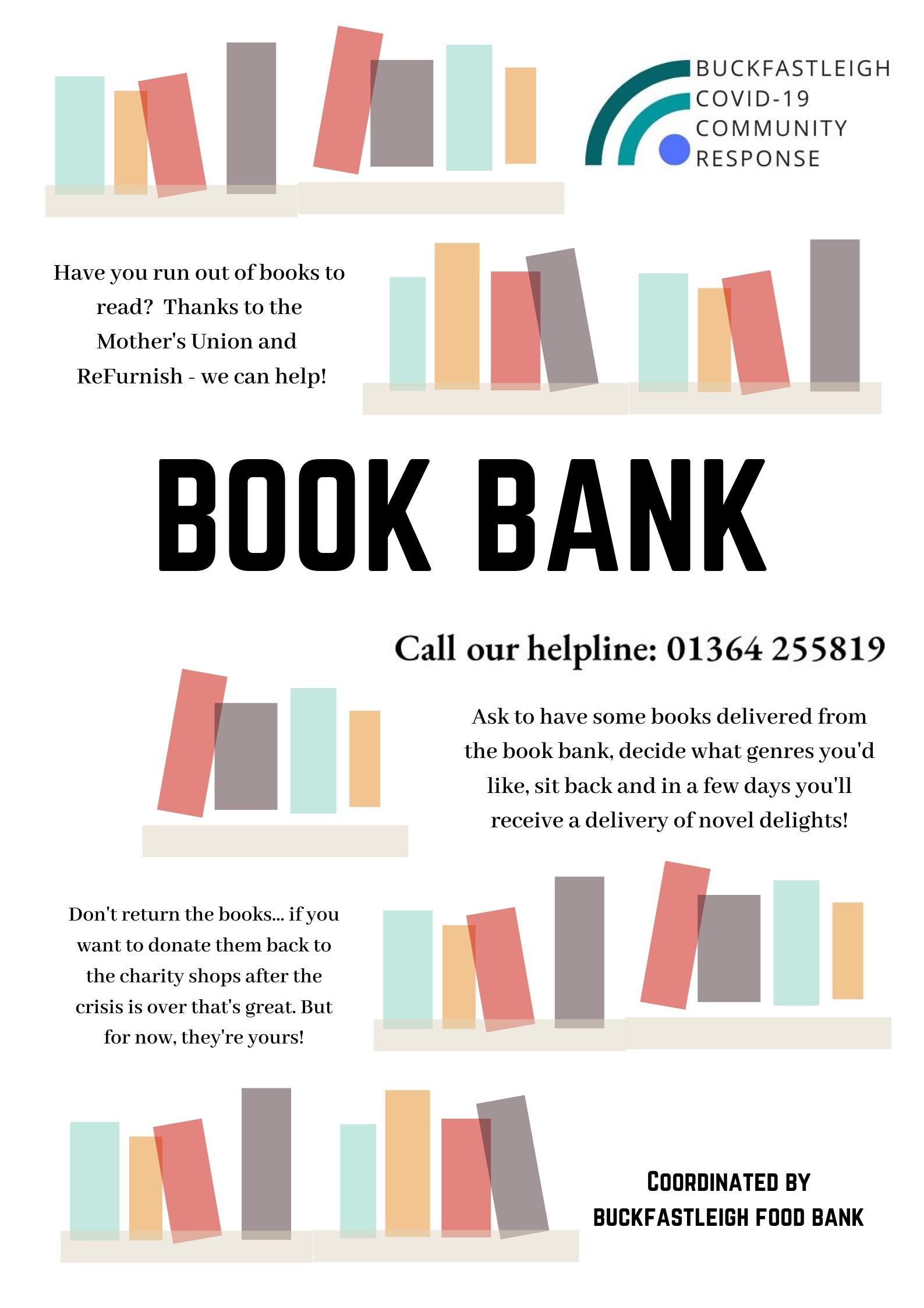 NEW! – Bookbank running alongside the Foodbank | Buckfastleigh Foodbank